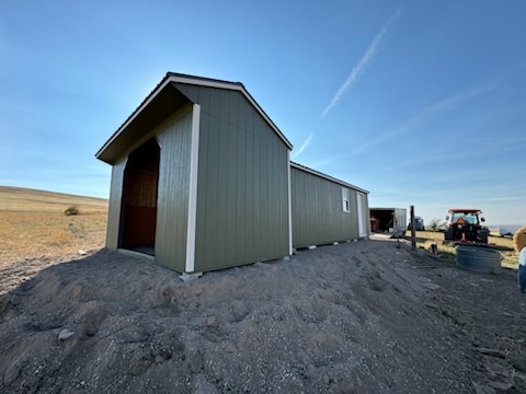 Garage Run in shed combo - Montana Shed Center