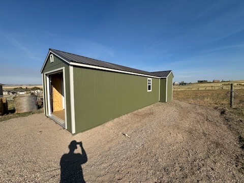 Garage Run in shed combo - Montana Shed Center