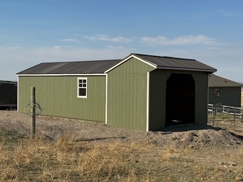 Garage Run in shed combo - Montana Shed Center