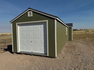 Garage Run in shed combo - Montana Shed Center